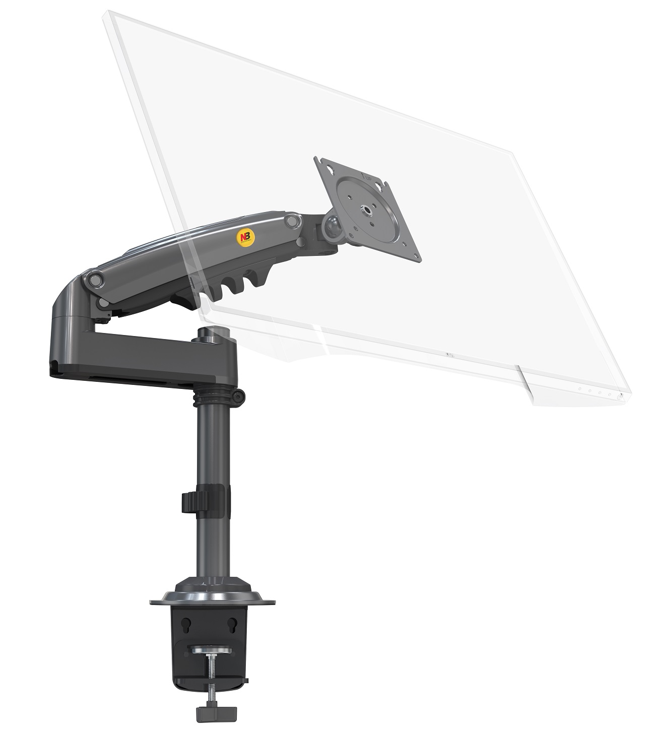 NBMounts H100 Single Arm Gas Desktop Monitor Mount (upgraded version ...