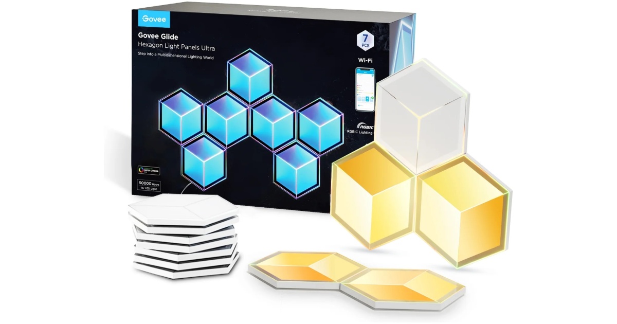 Govee Gaming Wall Glide Hexa Ultra Light Panels 7pcs (EU) H606A - nxt ...