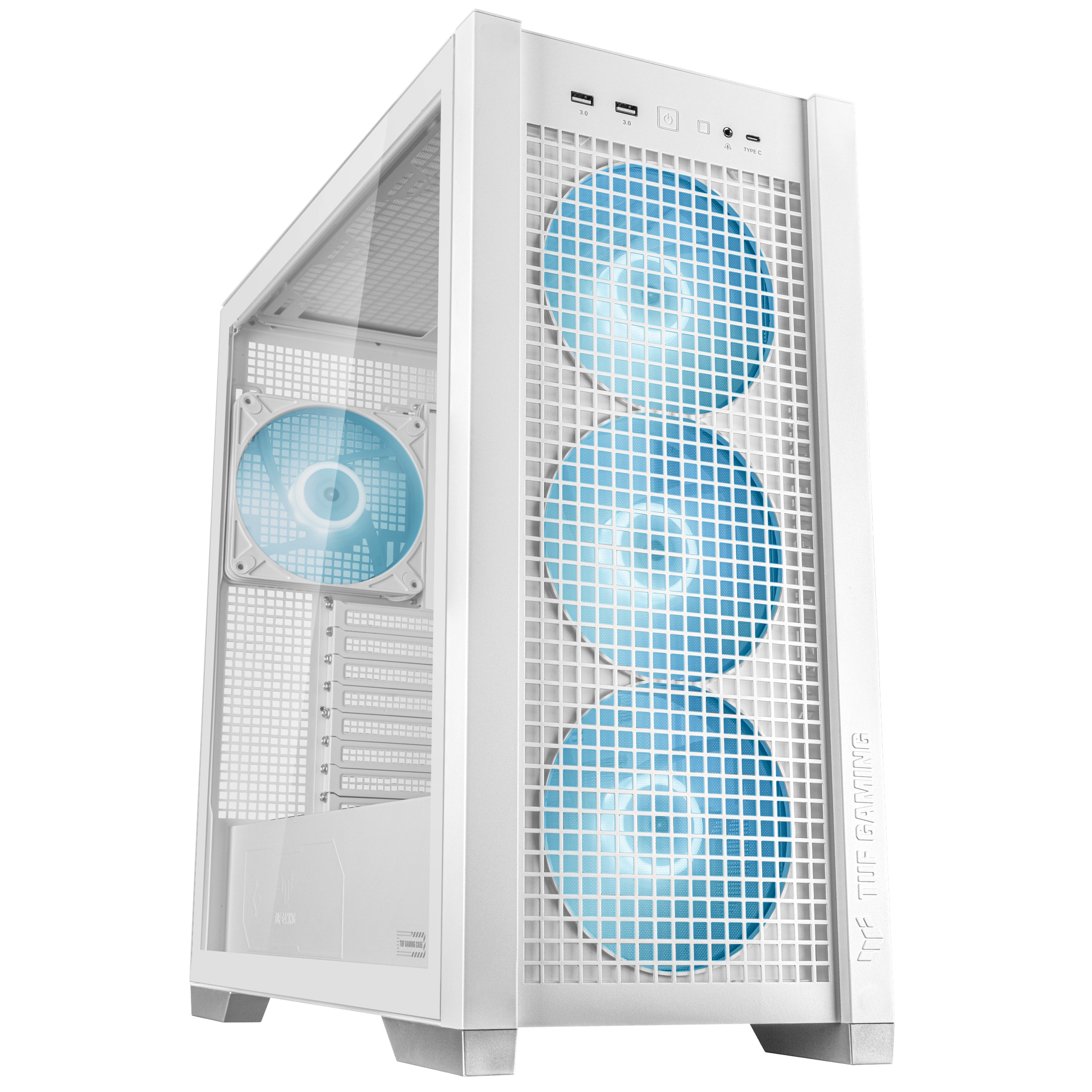 ASUS PC Case ATX Tempered Glass 4xARGB Fans TUF GAMING GT302 White ...