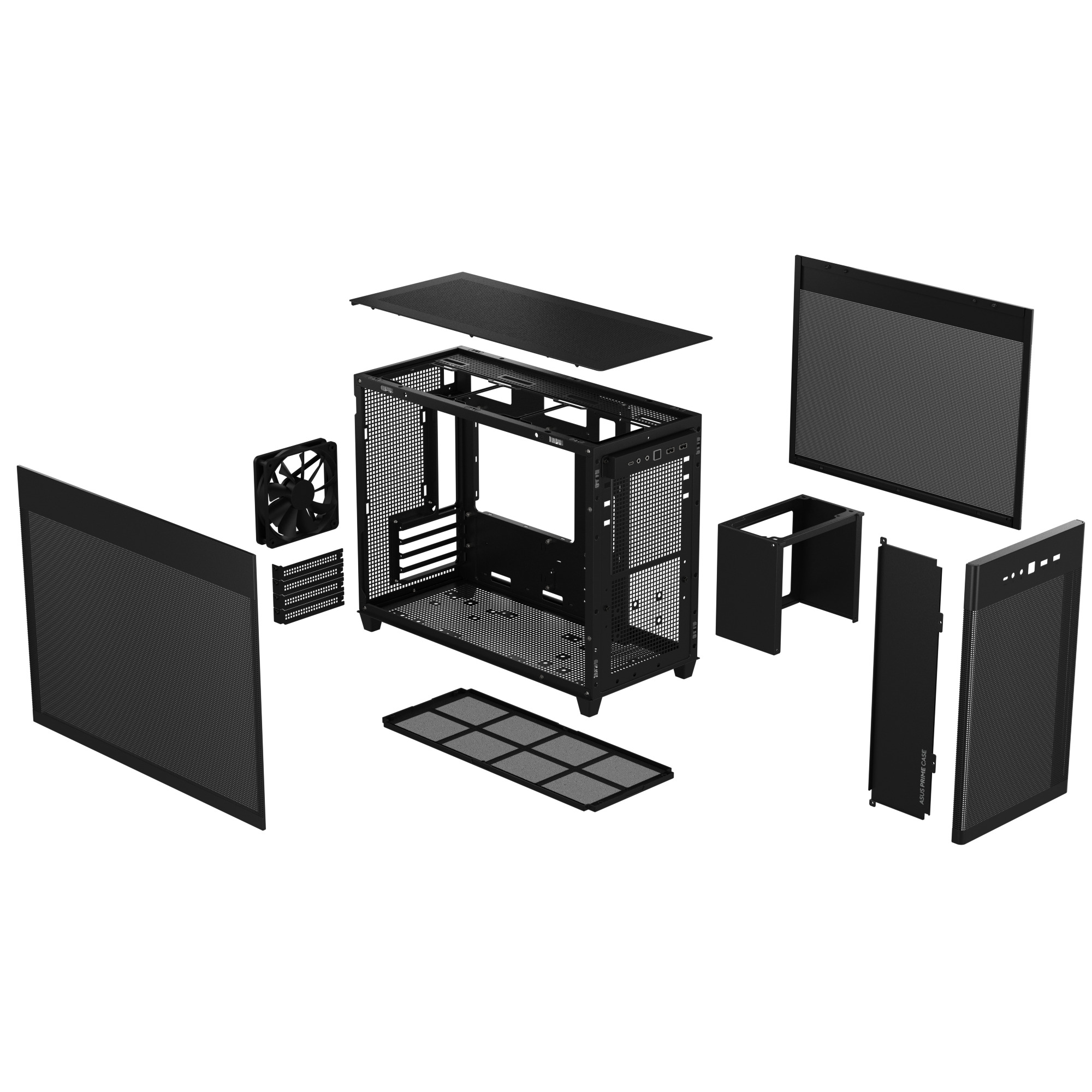 ASUS PC Case mATX Mesh Panel USB-C PRIME AP201 Black - nxt.cy ...