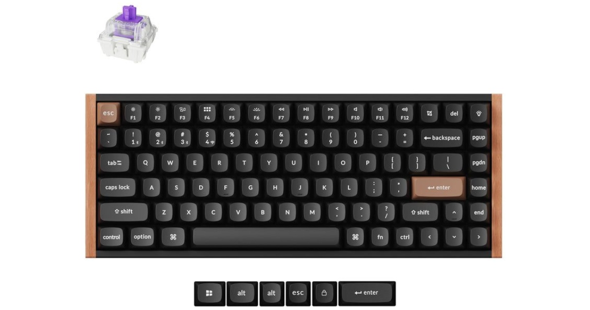 Keychron K2 HE (K2H-F1) Wireless Magnetic Hall Effect RGB Keyboard 75% ...