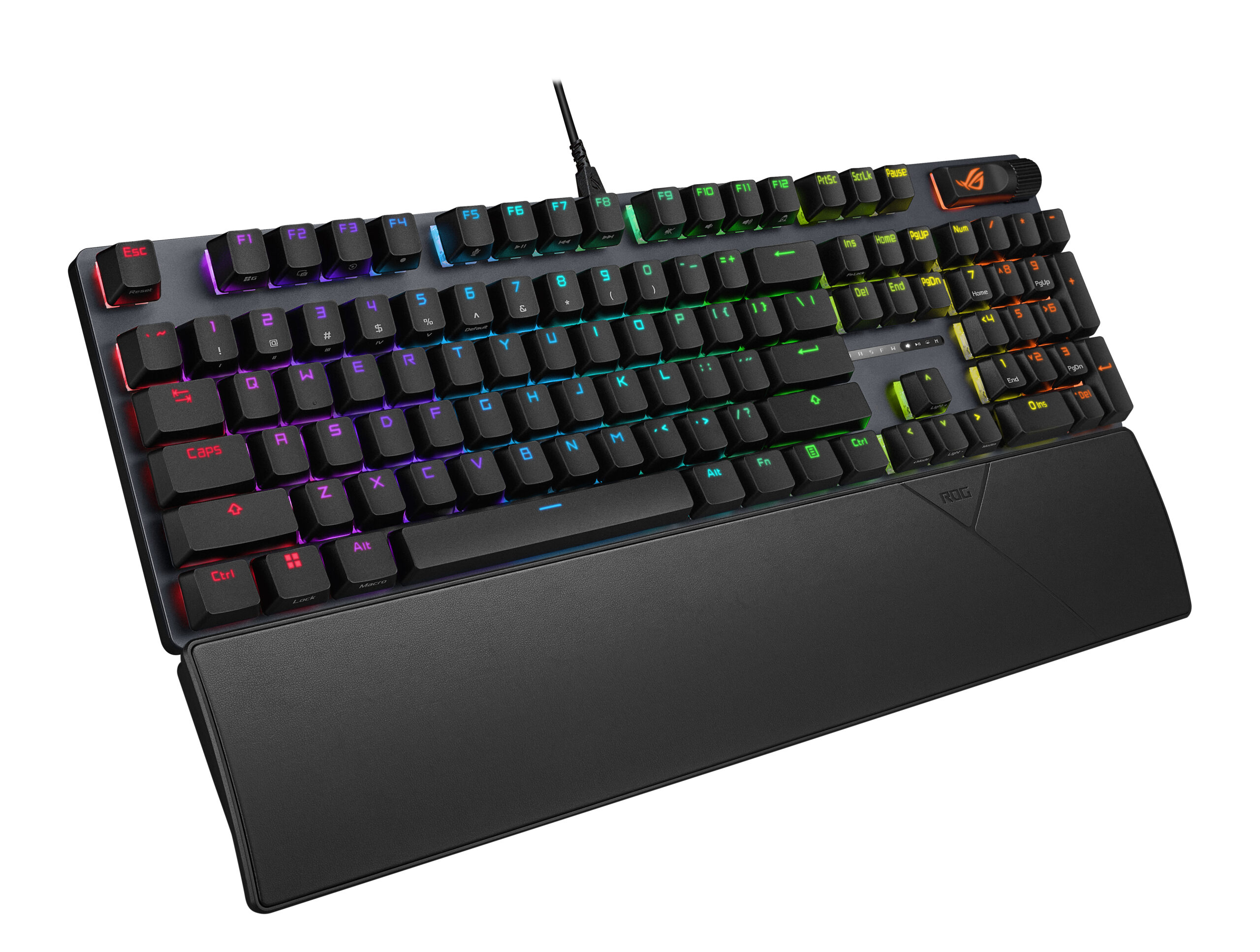 ASUS Gaming Keyboard Mechanical Wired Wrist Rest RGB ROG STRIX SCOPE II ...