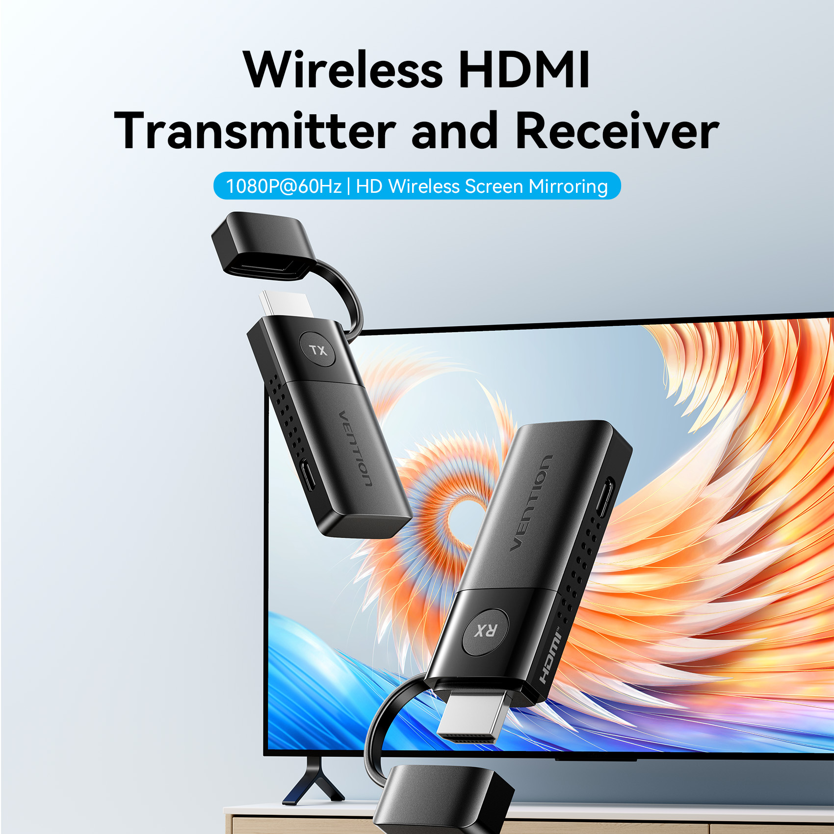 Vention HDMI Wireless Transmitter and Receiver Black ADKB0 - nxt.cy ...