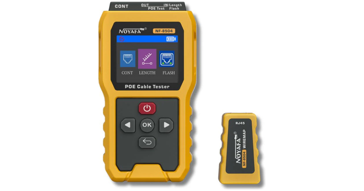 Noyafa Multi-Function Cable Tester for Continuity & Wiremap, PoE ...